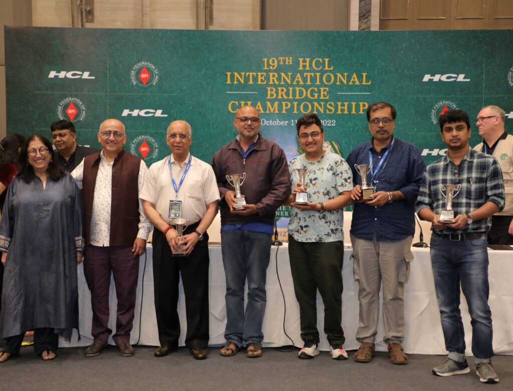 Team Dhampur Sugar emerges champion Team of Four Gold in19th HCL International Bridge Championship