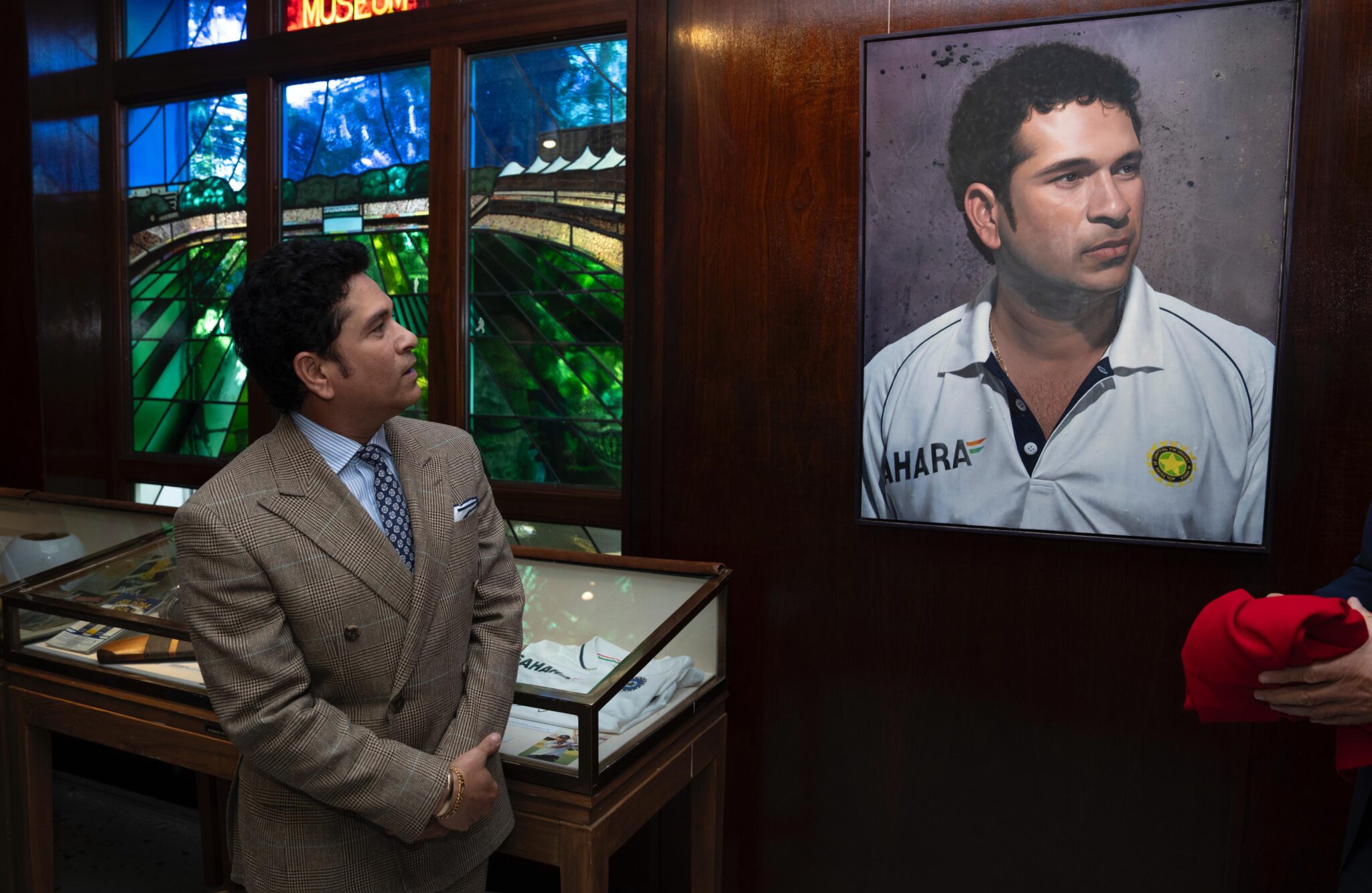 PORTRAIT OF SACHIN TENDULKAR UNVEILED IN THE MCC MUSEUM